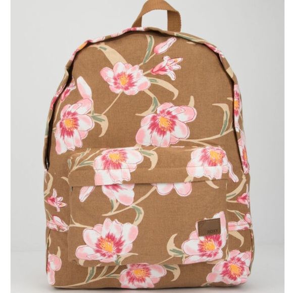 Roxy | Bags | Nwt Roxy Tan Floral Sugar Baby Backpack | Poshmark